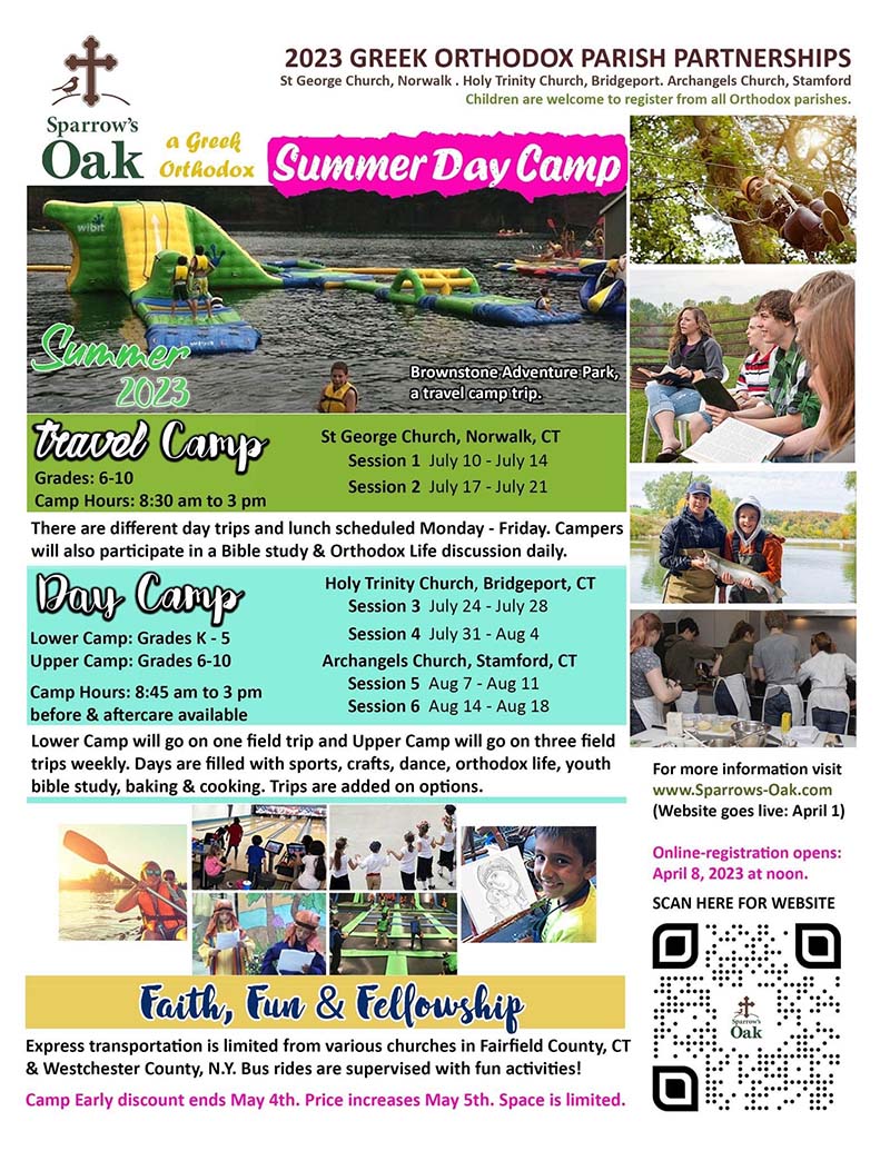 Sparrow Oaks Orthodox Summer Day Camp - Archangels Greek Orthodox ...